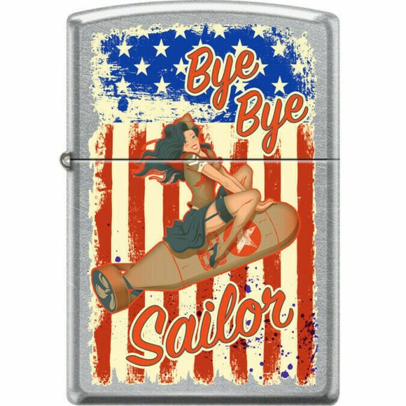 zippo | Accessories | Noseart Pinup Street Chrome Finish Zippo Lighter ...